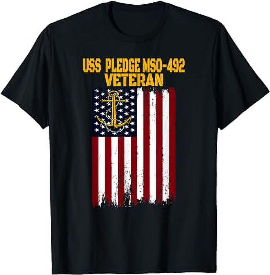 USS Pledge MSO-492 Minesweeper Warship Veterans Day T-Shirt - Walmart.com