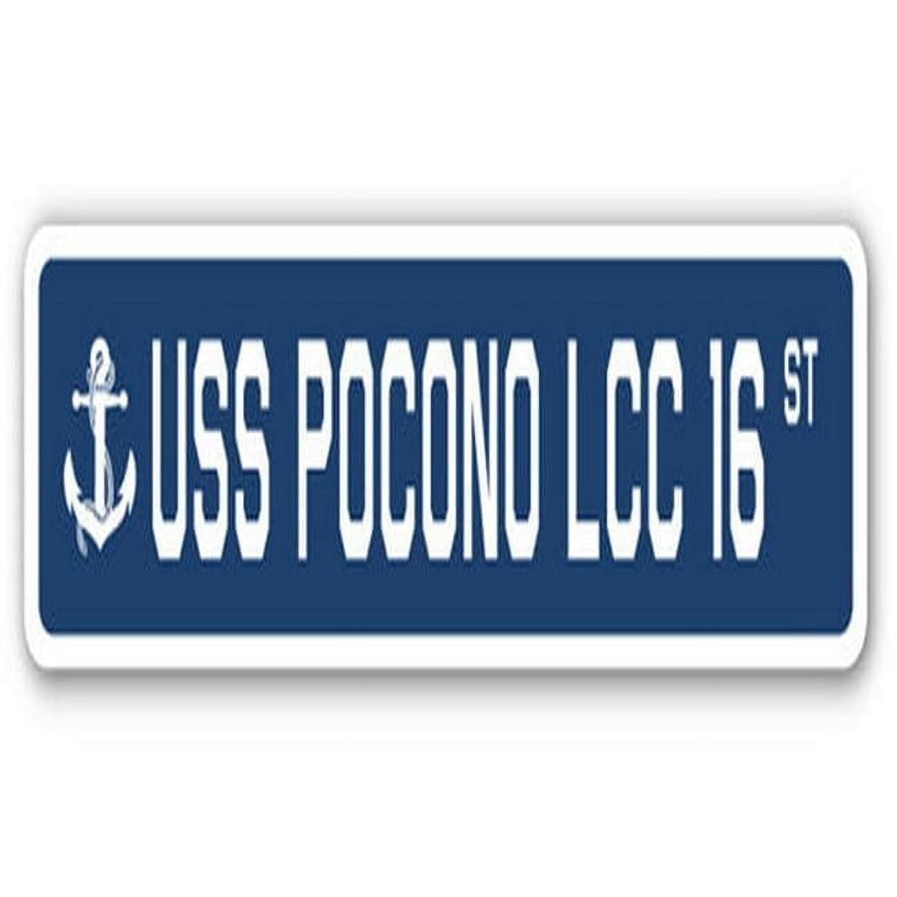 USS Pocono LCC 16 Street Sign - US Navy Ship Veteran Sailor Gift ...