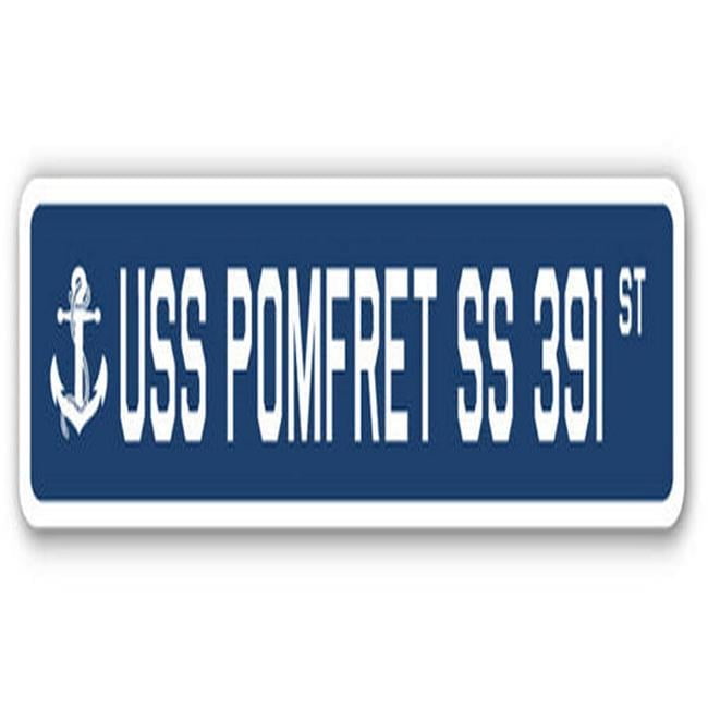 USS Pomfret SS 391 Street Sign - US Navy Ship Veteran Sailor Gift ...