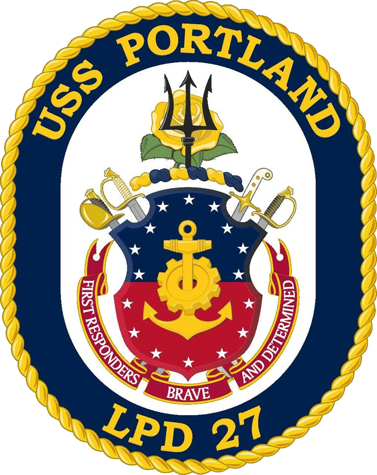 USS Portland LPD-27 Badge Sticker Decal San Antonio Class Amphibious ...
