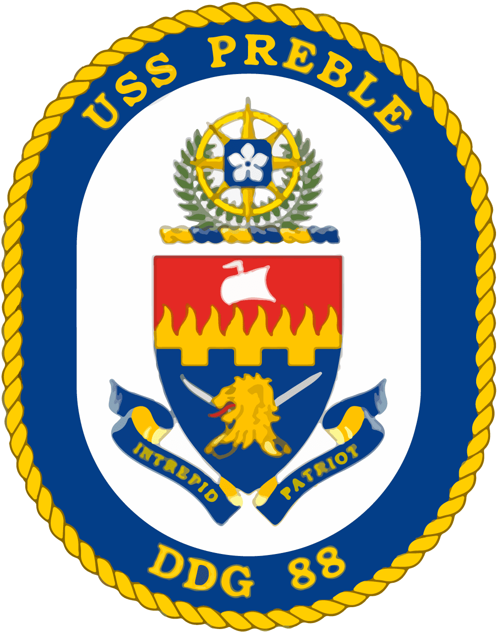 USS Preble DDG-88 Badge Sticker Decal Arleigh Burke Class Destroyer Car ...