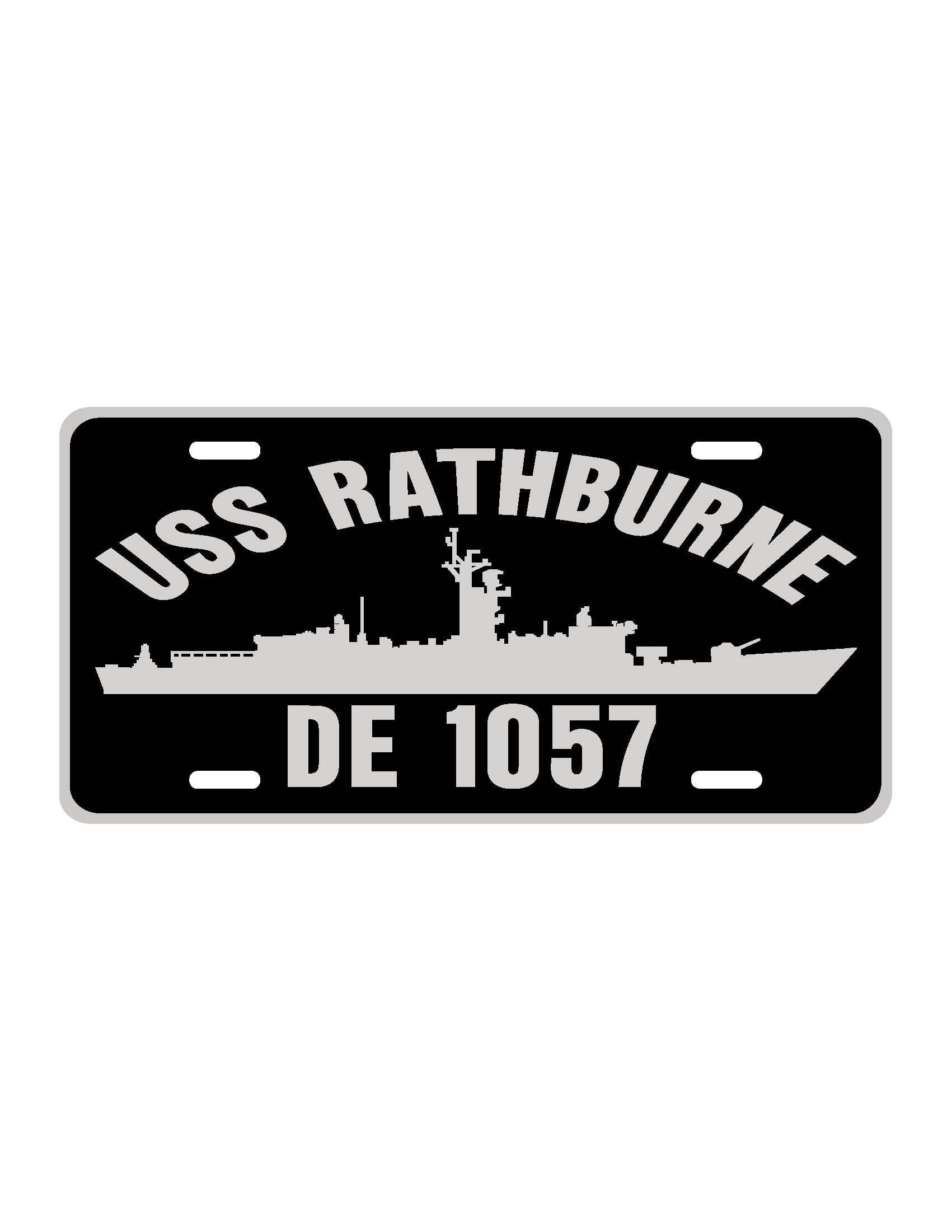 USS RATHBURNE DE 1057 Aluminum License Plate Military Navy USN Car ...