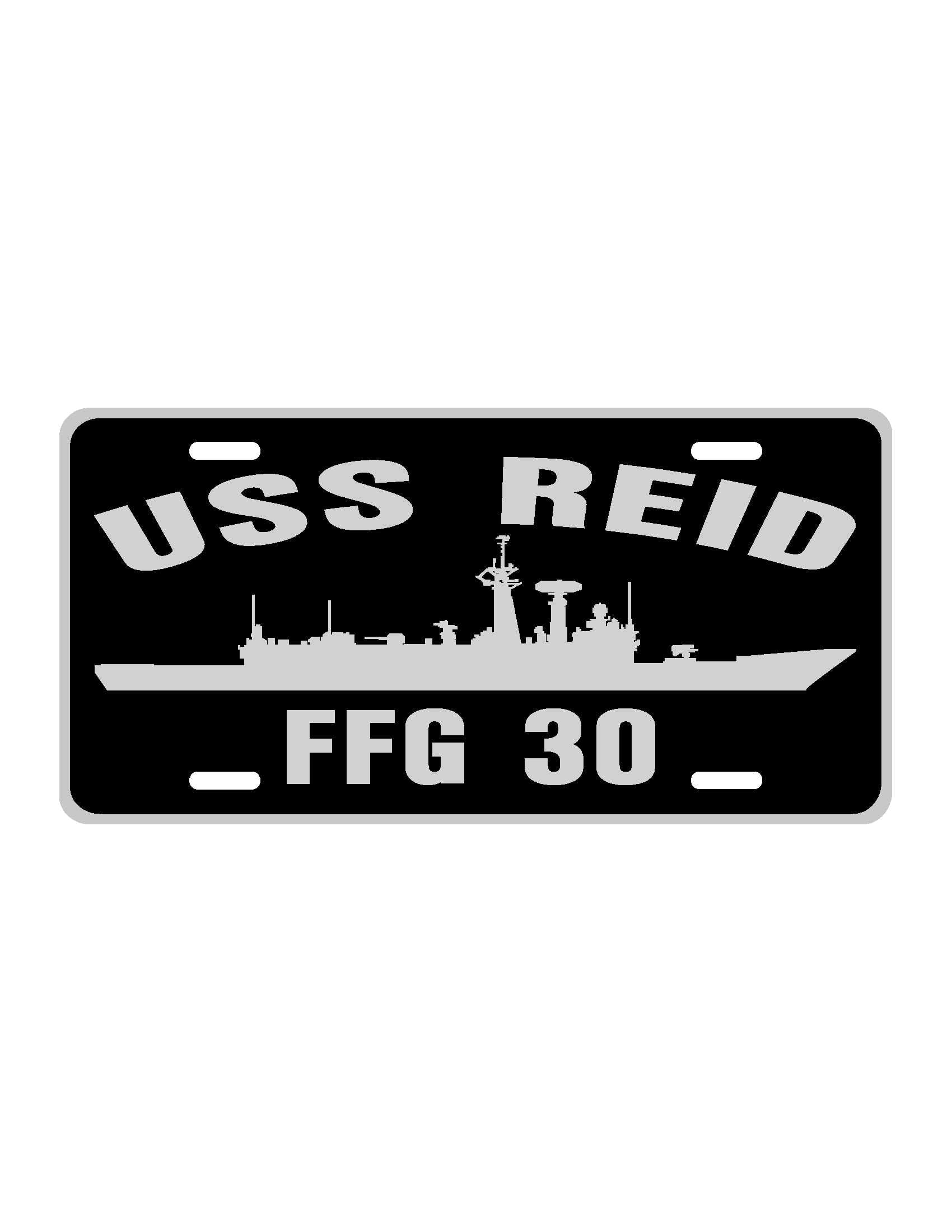 USS REID FFG 30 Aluminum License Plate Military Navy USN Car Truck RV ...
