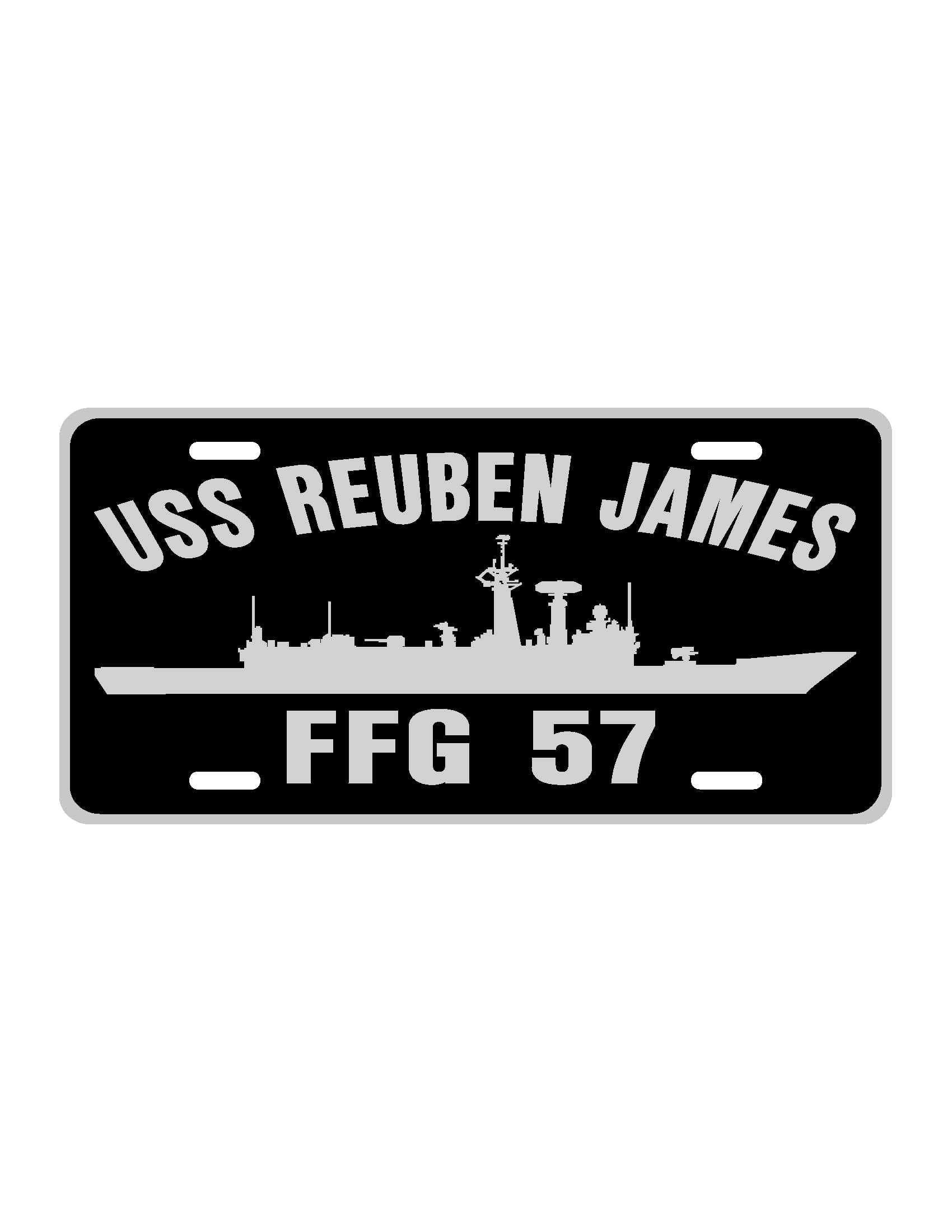 USS REUBEN JAMES FFG 57 Aluminum License Plate Military Navy USN Car ...