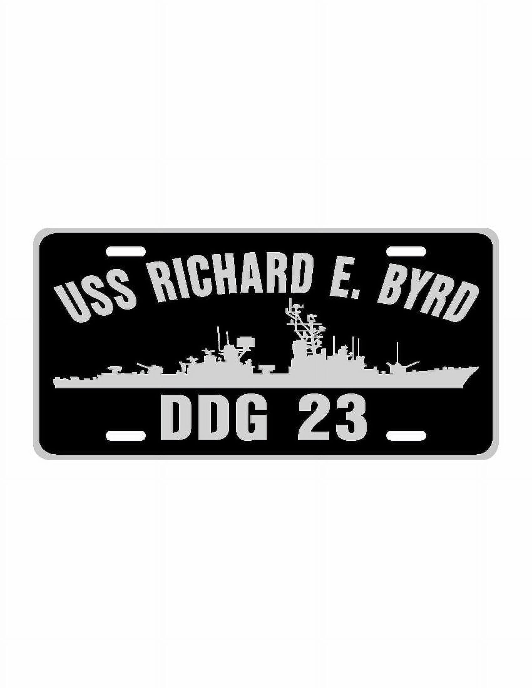 USS RICHARD E BYRD DDG 23 Aluminum License Plate Military Navy USN Car ...