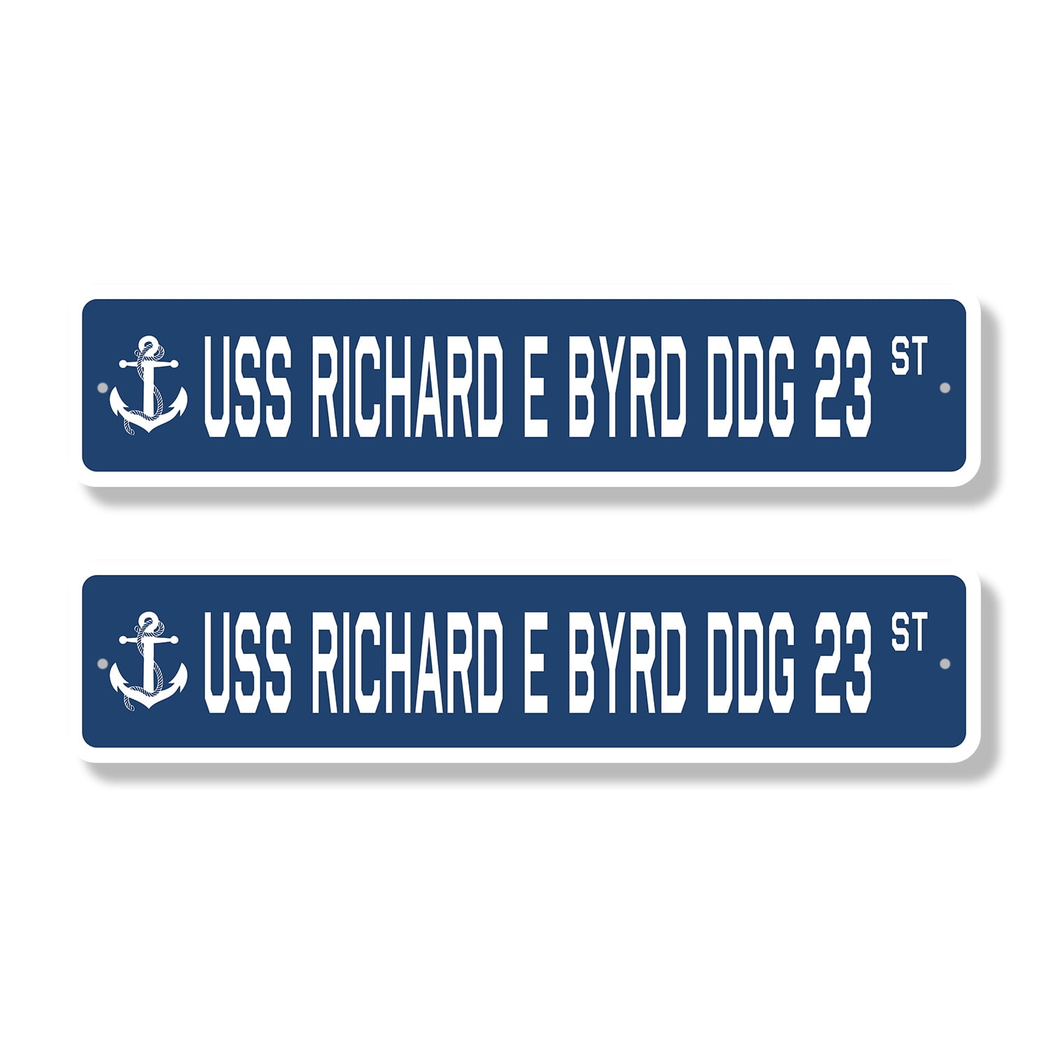 USS RICHARD E BYRD DDG 23 Classic Street Sign (2 Pack) us navy ship ...