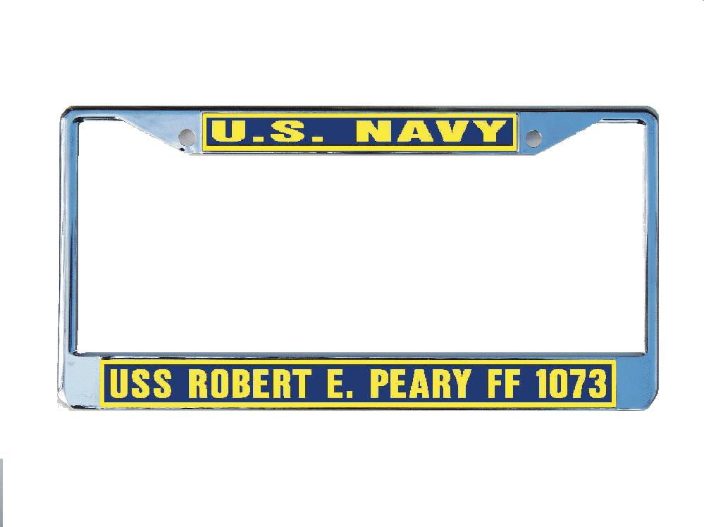 USS ROBERT E PEAR FF 1073 License Plate Frame Chrome Metal Military ...