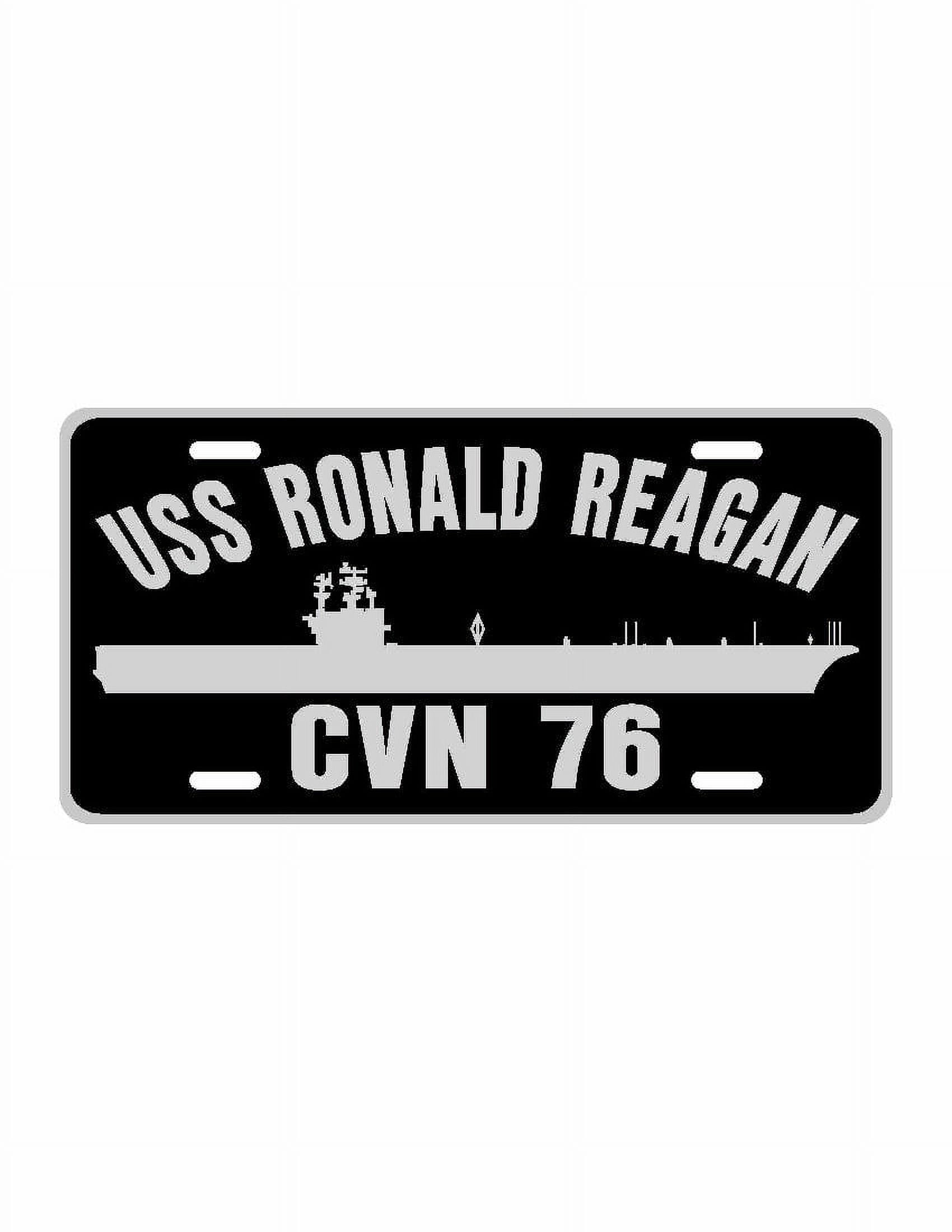 USS RONALD REAGAN CVN 76 Aluminum License Plate Military Navy USN Car ...