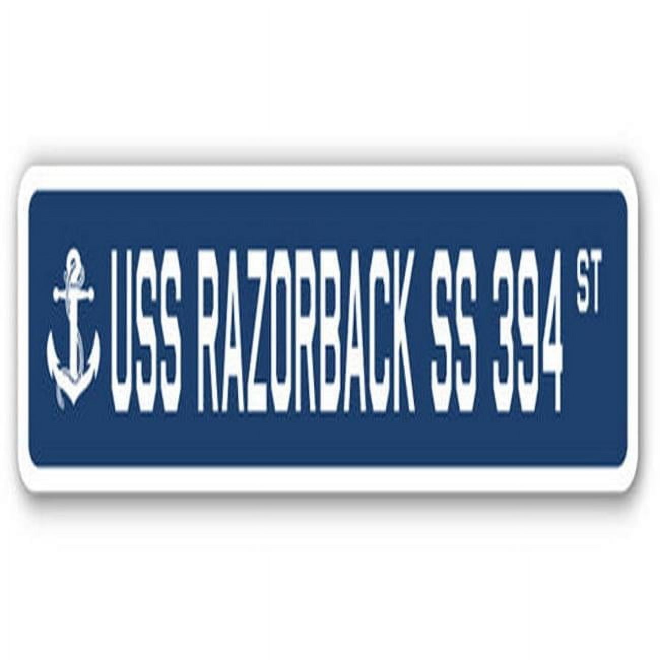 USS Razorback SS 394 Street Sign - US Navy Ship Veteran Sailor Gift ...