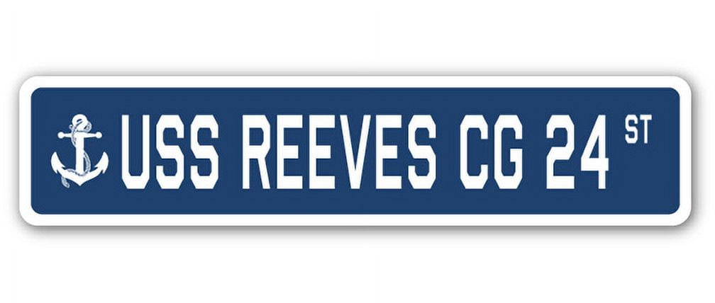 USS Reeves Cg 24 Street [3 Pack] of Vinyl Decal Stickers | Indoor ...