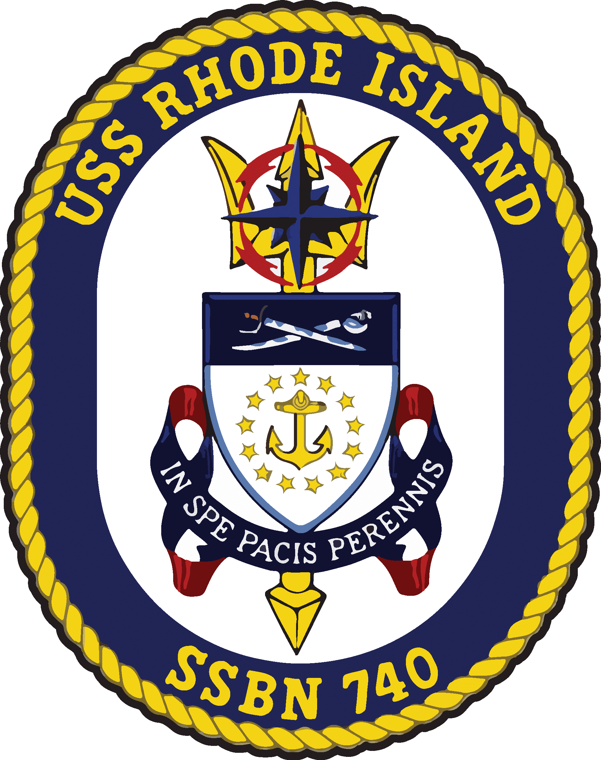 USS Rhode Island SSBN-740 Badge Sticker Decal Ohio Class Ballistic ...