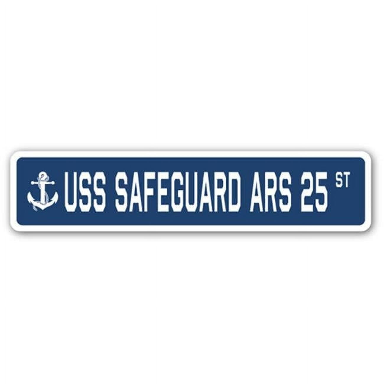 USS SAFEGUARD ARS 25 Street Sign us navy ship veteran sailor gift ...