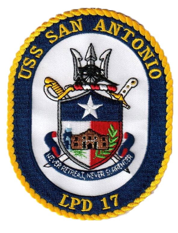 USS SAN ANTONIO LPD-17 Patch – Sew On - Walmart.com