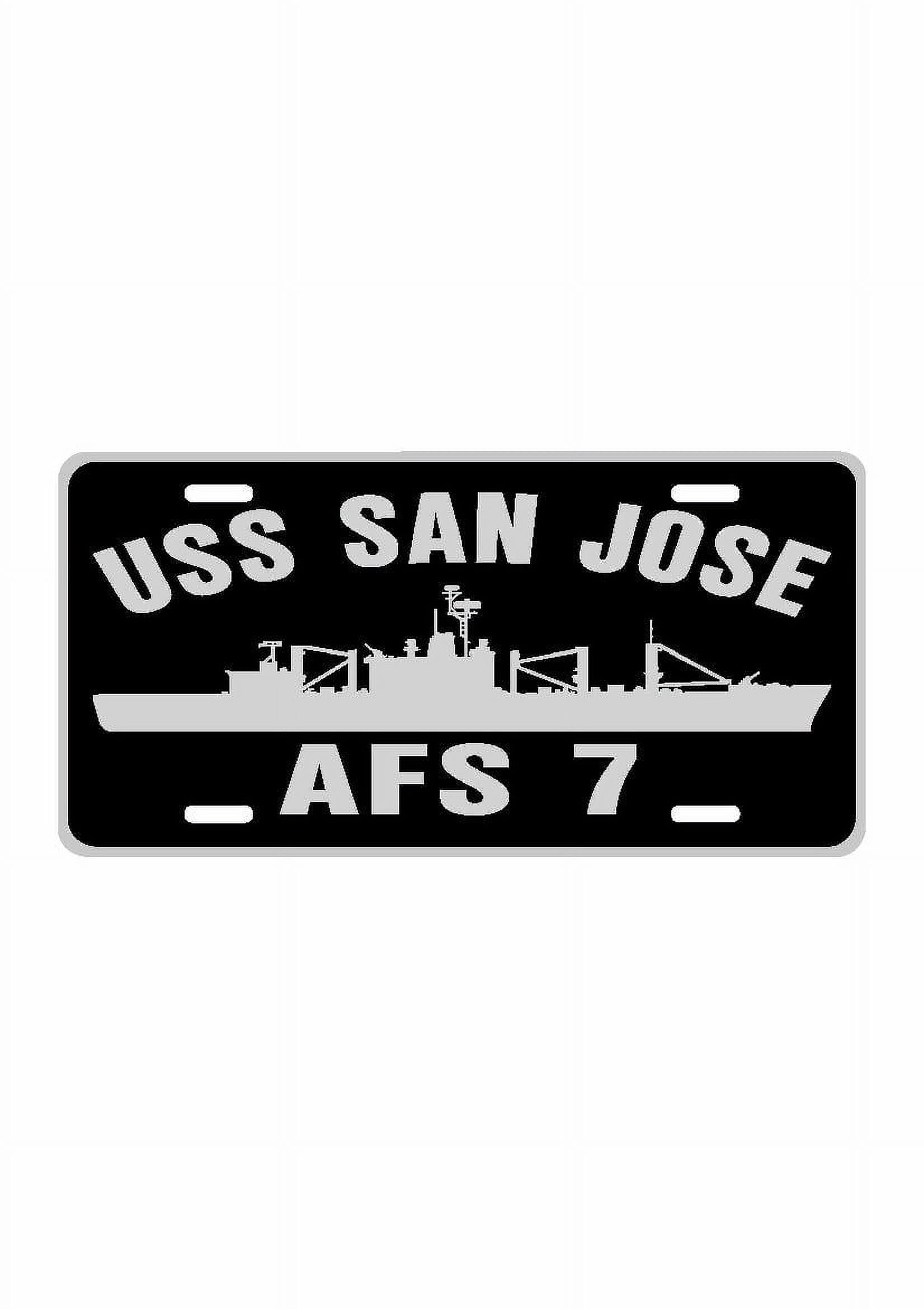 USS SAN JOSE AFS 7 Aluminum License Plate Military Navy USN Car Truck ...