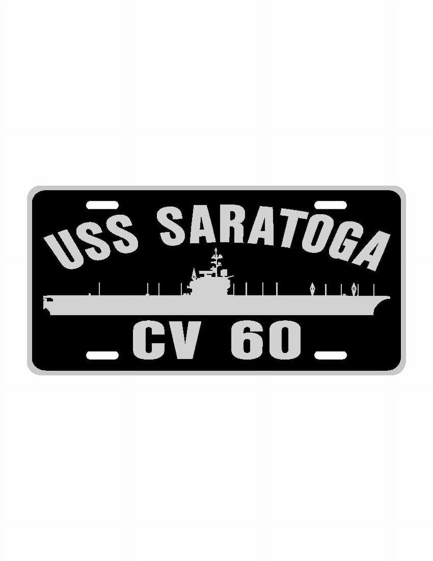 USS SARATOGA CV 60 Aluminum License Plate Military Navy USN Car Truck ...