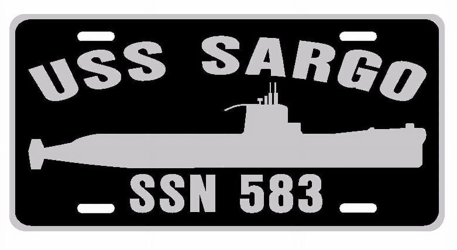USS SARGO SSN 583 Aluminum License Plate Military Navy USN Car Truck RV ...