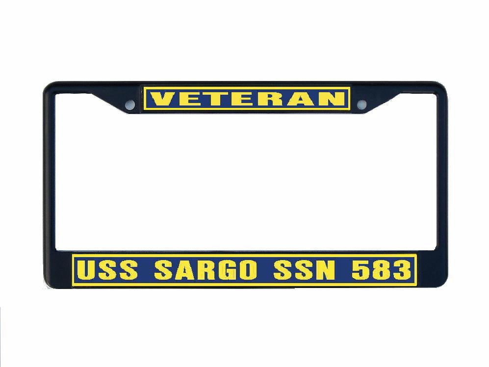 USS SARGO SSN 583 License Plate Frame Black Metal Military Navy USN Car ...