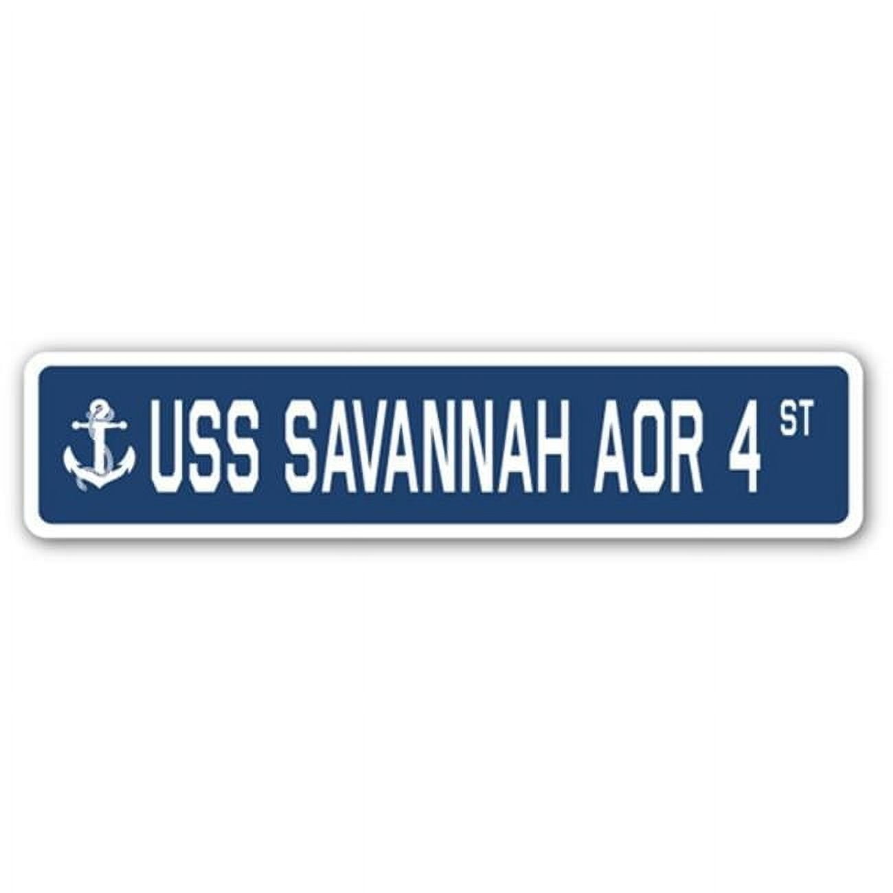 USS SAVANNAH AOR 4 Street Sign us navy ship veteran sailor gift ...