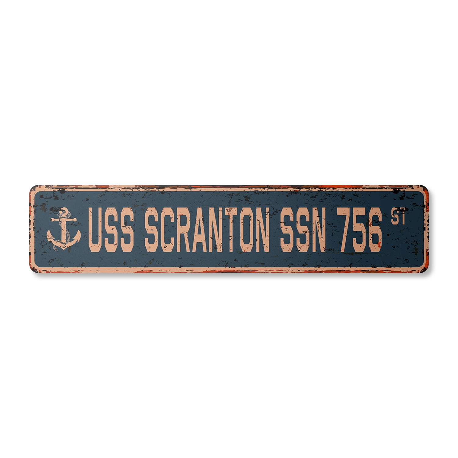 USS SCRANTON SSN 756 Vintage Aluminum Street Sign us navy ship veteran ...