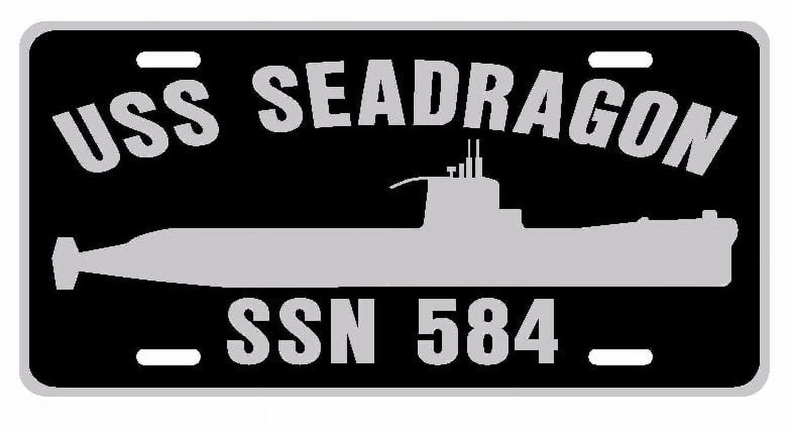 USS SEADRAGON SSN 584 Aluminum License Plate Military Navy USN Car Truck RV PL001 - Walmart.com