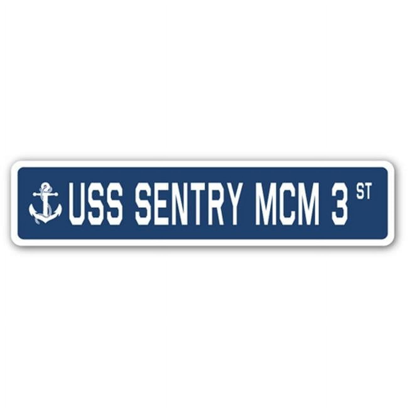 USS SENTRY MCM 3 Street Sign us navy ship veteran sailor gift - Walmart.com