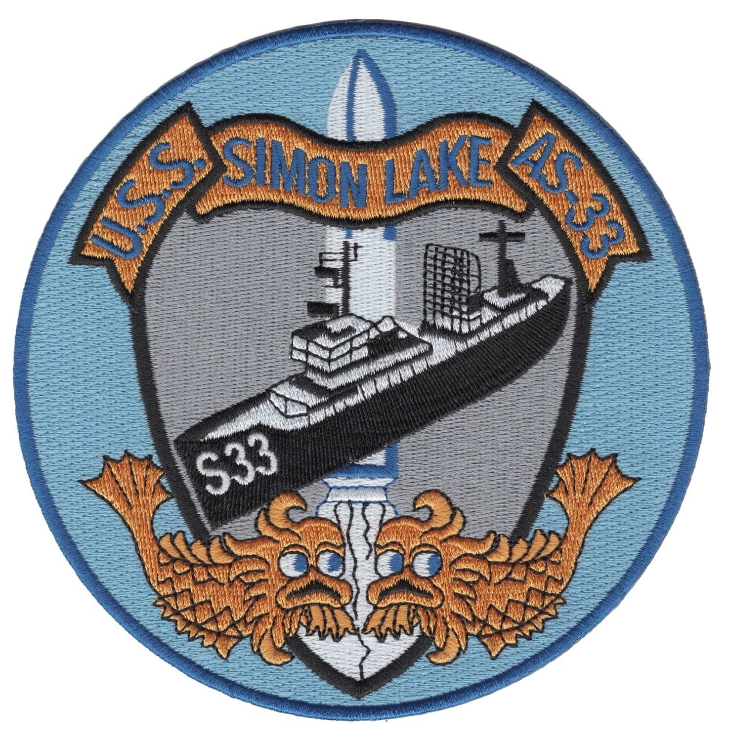 USS SIMON LAKE AS-33 Large Patch - Walmart.com