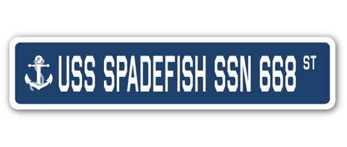 USS SPADEFISH SSN 668 Street Sign us navy ship veteran sailor gift ...