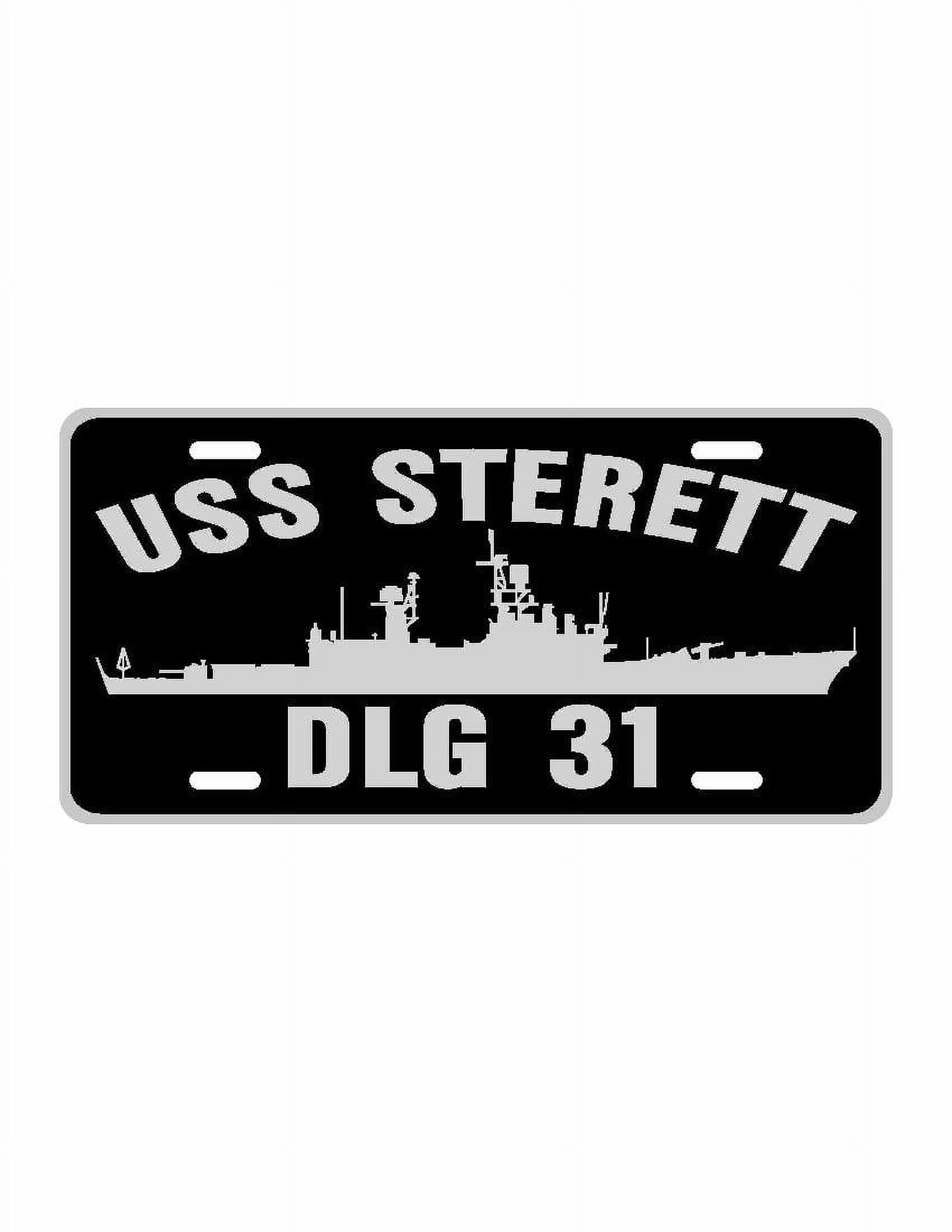 USS STERETT DLG 31 Aluminum License Plate Military Navy USN Car Truck ...