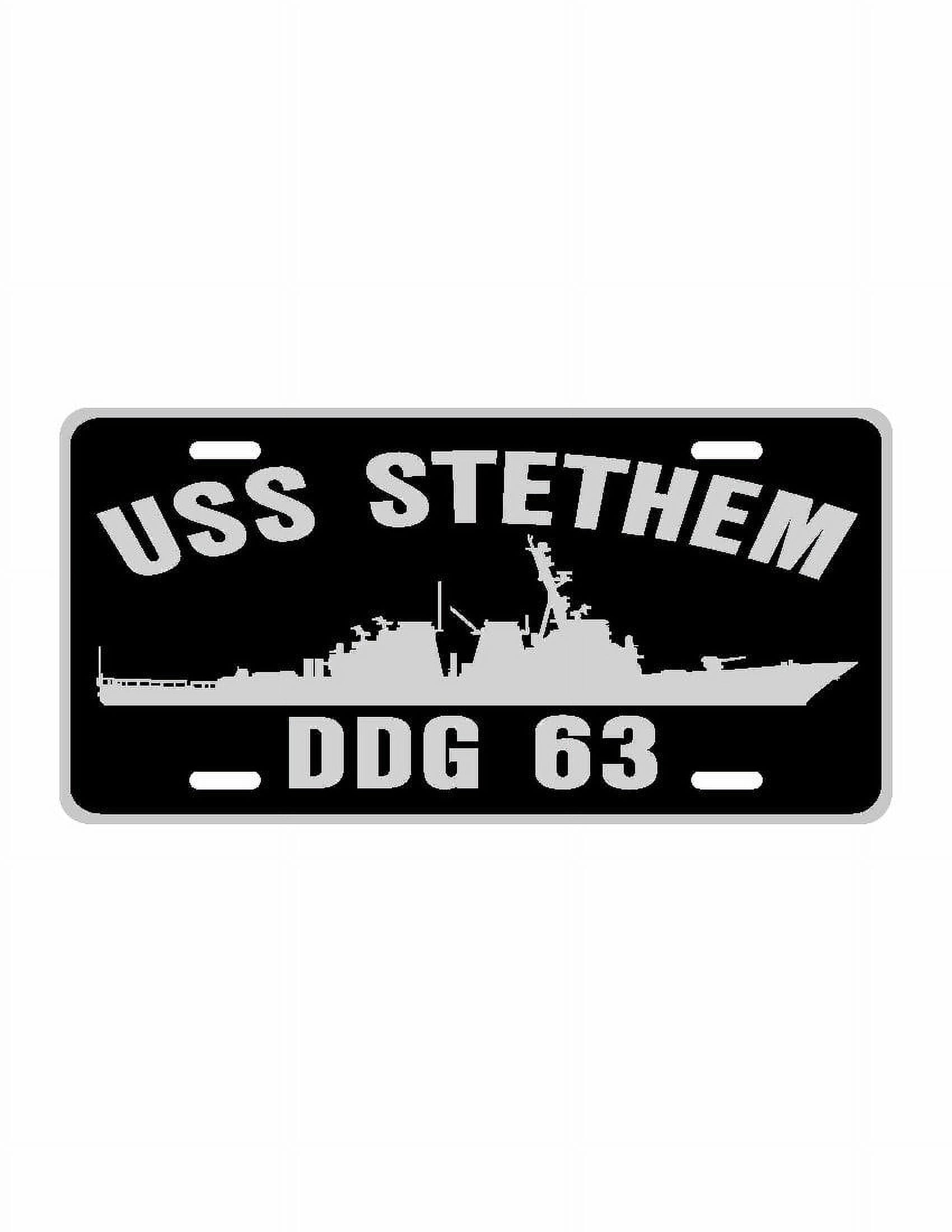 USS STETHEM DDG 63 Aluminum License Plate Military Navy USN Car Truck ...