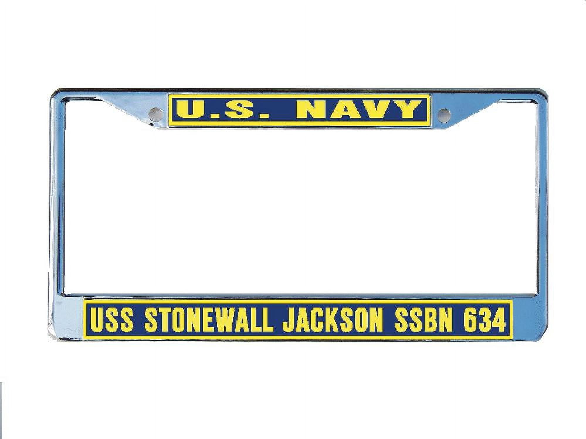USS STONEWALL JACKSON SSBN 634 License Plate Frame Chrome Metal ...