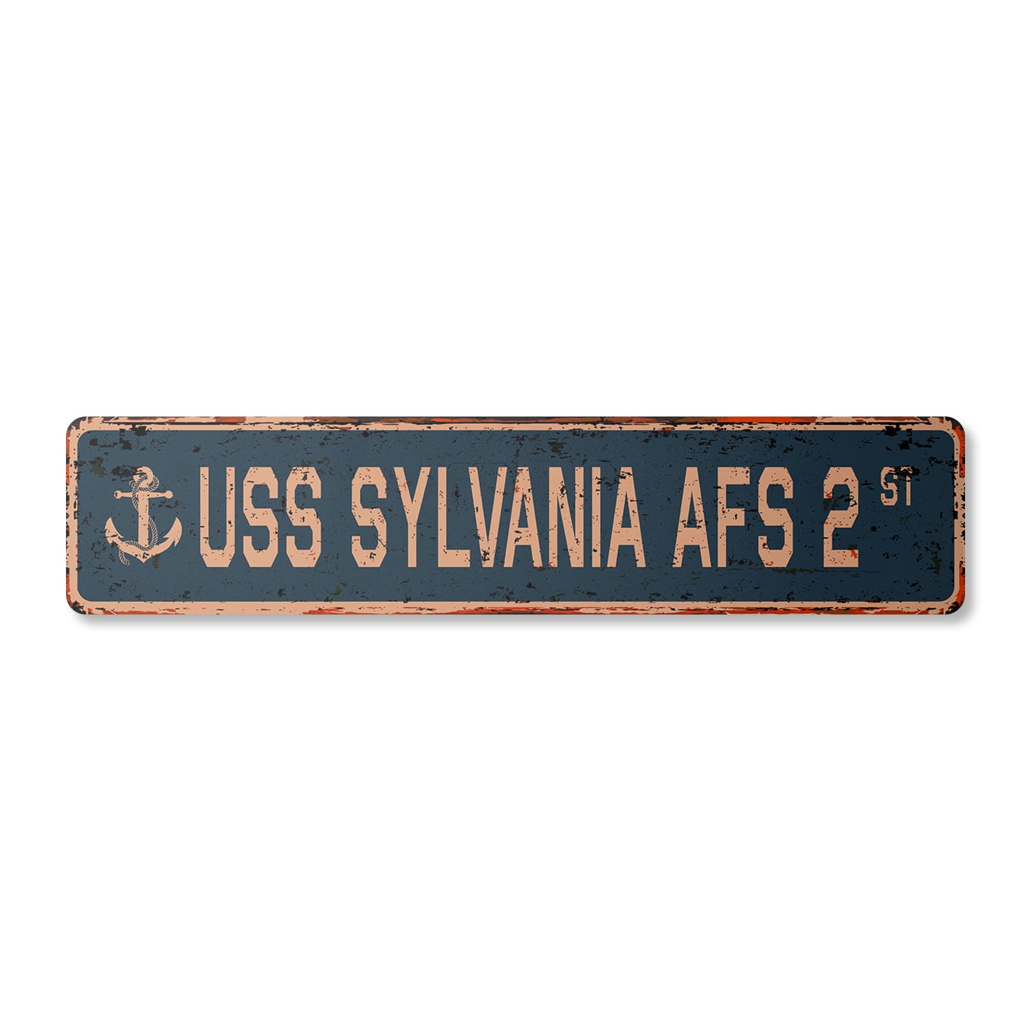 USS SYLVANIA AFS 2 Vintage Plastic Street Sign us navy ship veteran sailor gift | Indoor/Outdoor ...