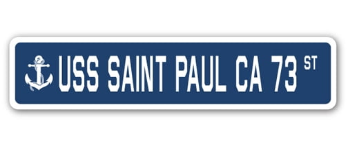 USS Saint Paul Ca 73 Street [3 Pack] of Vinyl Decal Stickers | Indoor ...