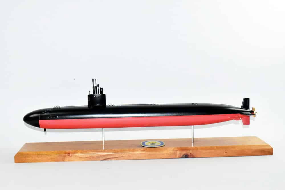 USS San Juan SSN-751 Submarine,Navy,Scale Model,Mahogany,20 inch,LA ...