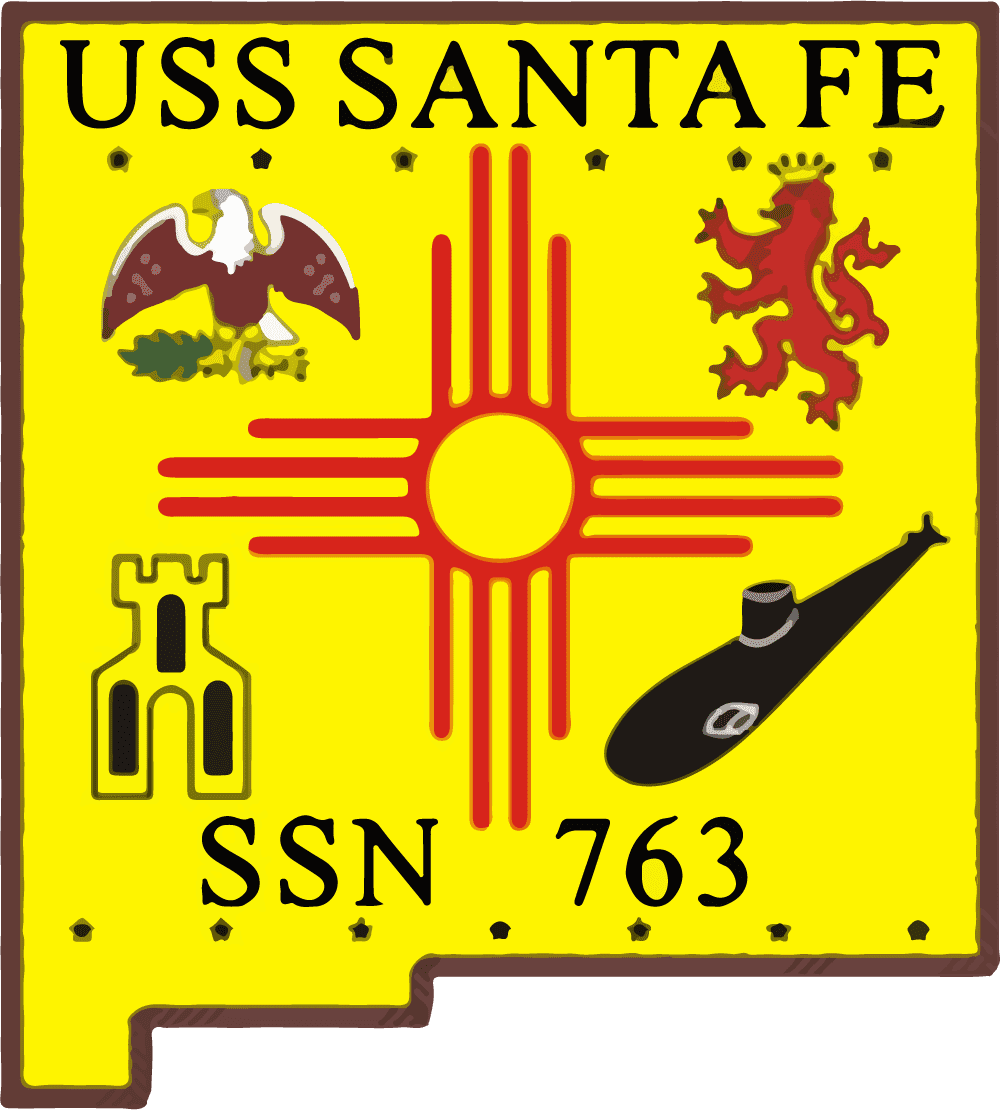 USS Santa Fe SSN-763 Badge Sticker Decal Los Angeles Class Attack ...