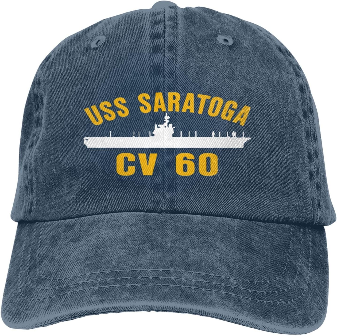 USS Saratoga Cv 60 Unisex Sandwich Cap Denim Hats Baseball Cap Adult ...