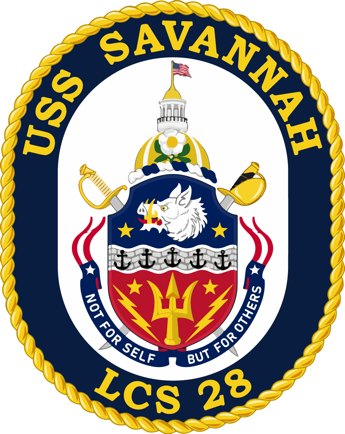 USS Savannah LCS-28 Badge Sticker Decal Independence Class Littoral ...