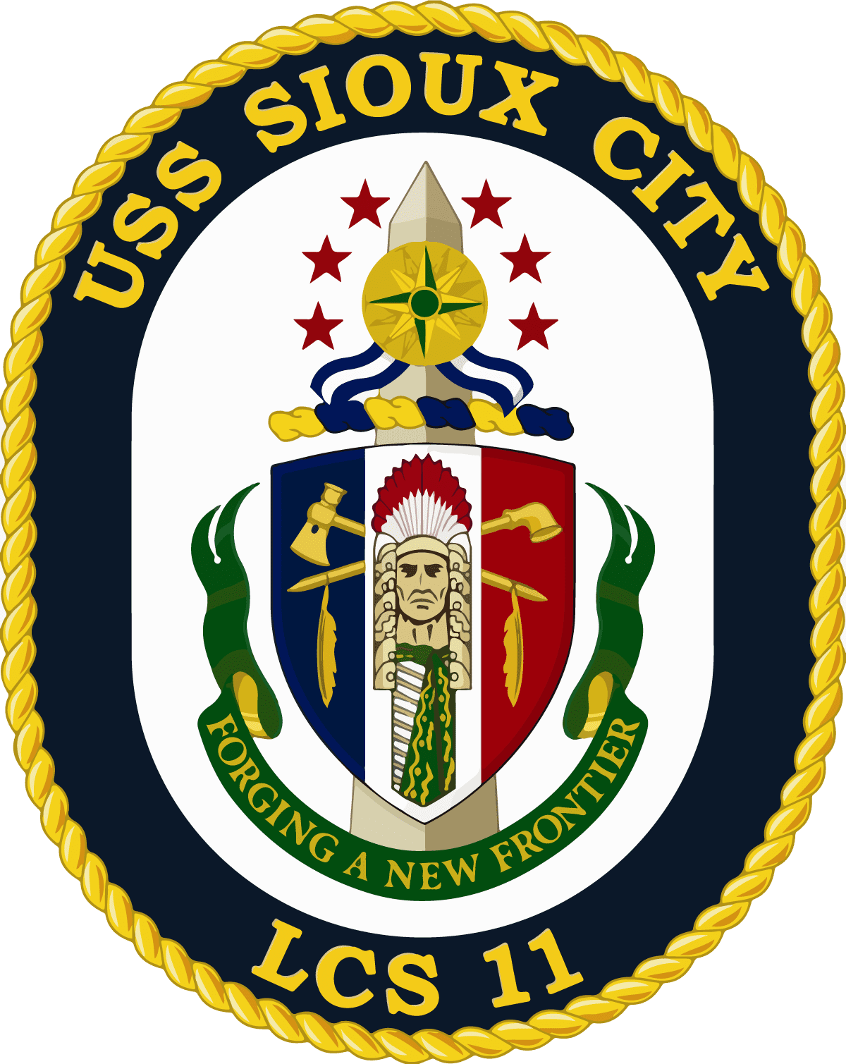 USS Sioux City LCS-11 Badge Sticker Decal Freedom Class Littoral combat ...
