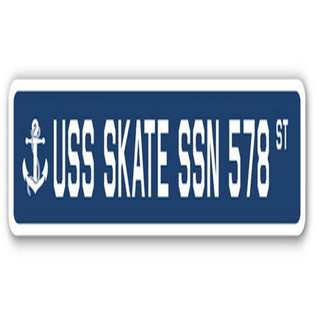 USS Skate SBN 578 Street Sign - US Navy Ship Veteran Sailor Gift ...
