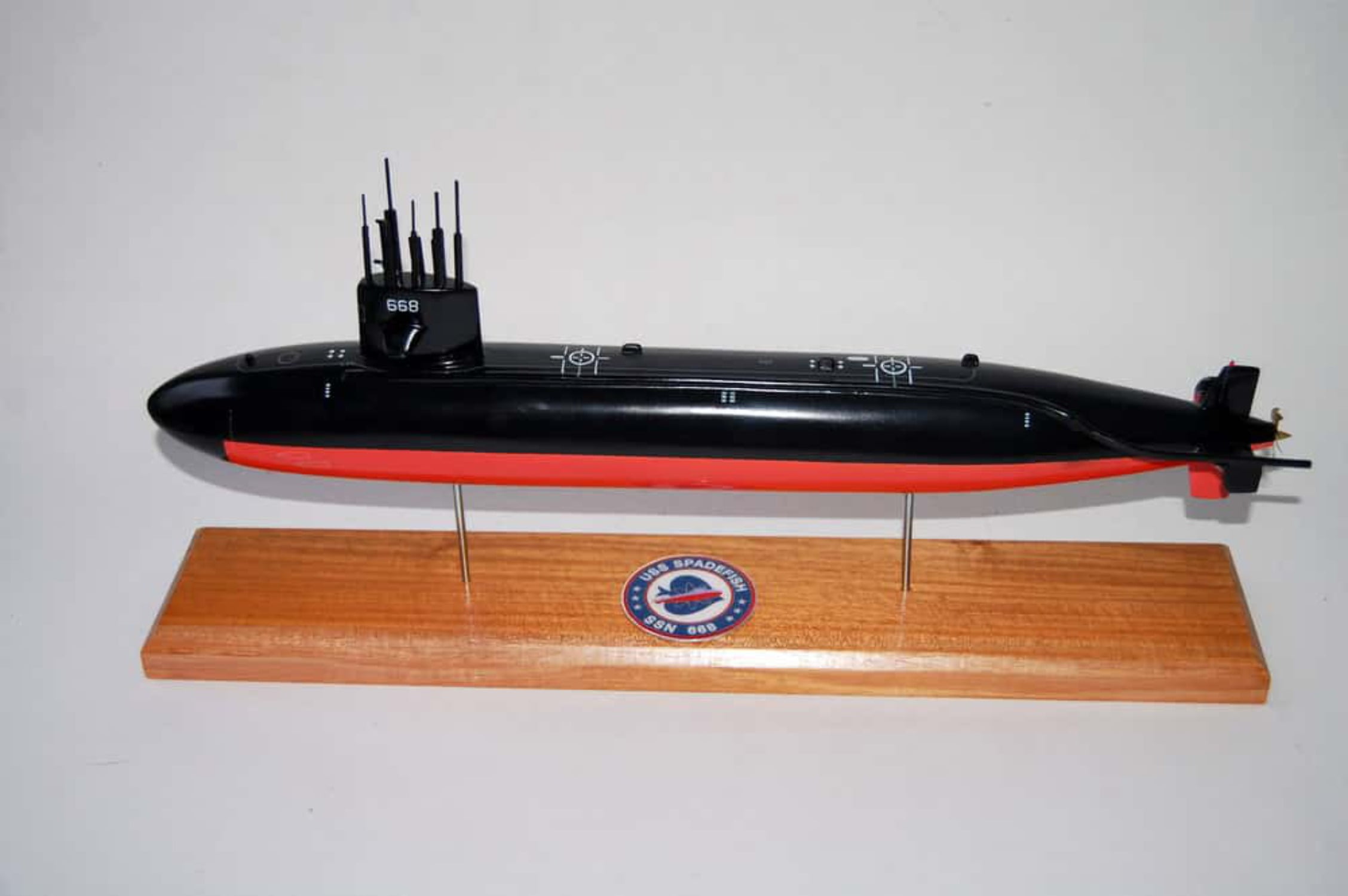 USS Spadefish SSN-668 Submarine Model, US Navy, Scale Model, Mahogany ...