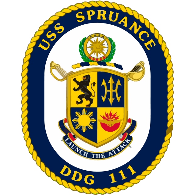 USS Spruance DDG-111 Badge Sticker Decal Arleigh Burke Class Destroyer ...