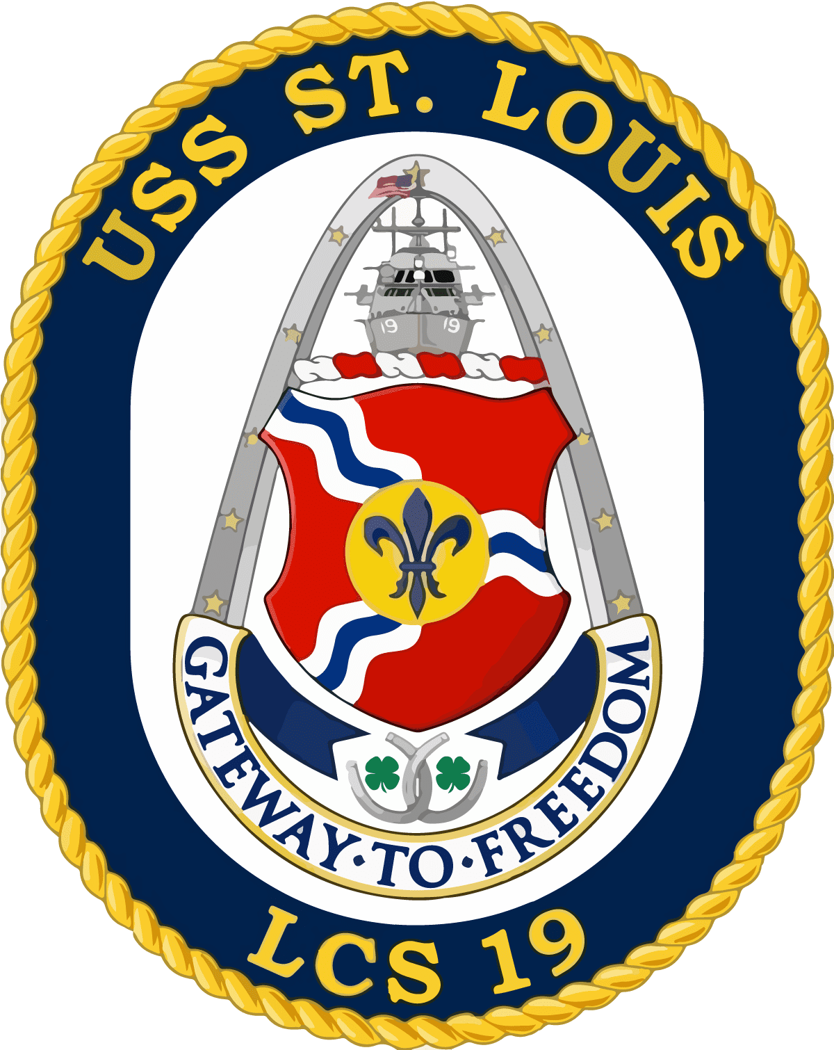 USS St. Louis LCS-19 Badge Sticker Decal Freedom Class Littoral combat ...