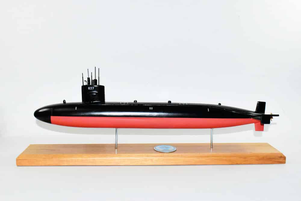 USS Sturgeon SSN-637 Submarine Model, US Navy, Scale Model, Mahogany ...