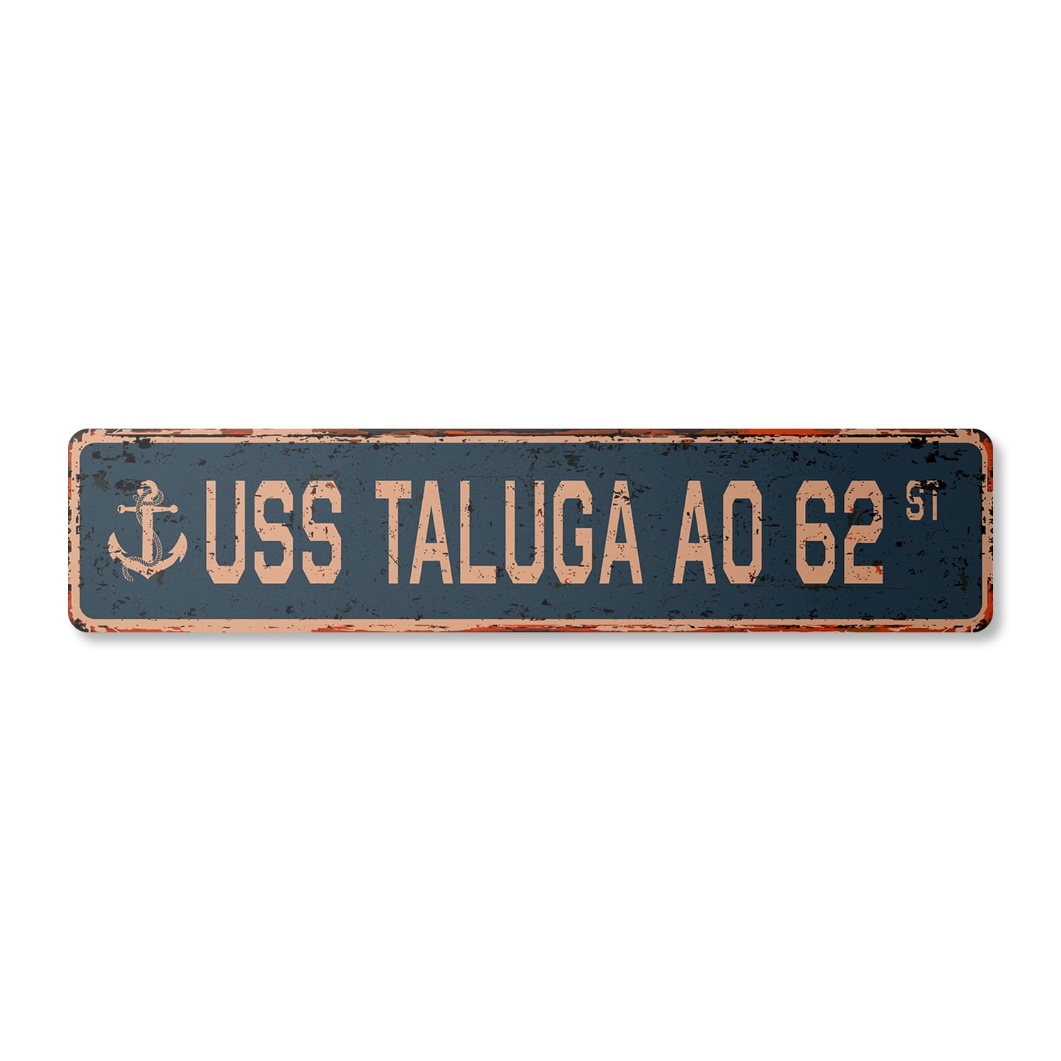 USS TALUGA AO 62 Vintage Plastic Street Sign us navy ship veteran ...
