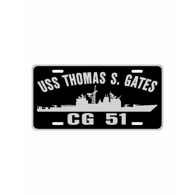 USS THOMAS S GATES CG 51 Aluminum License Plate Military Navy USN Car ...