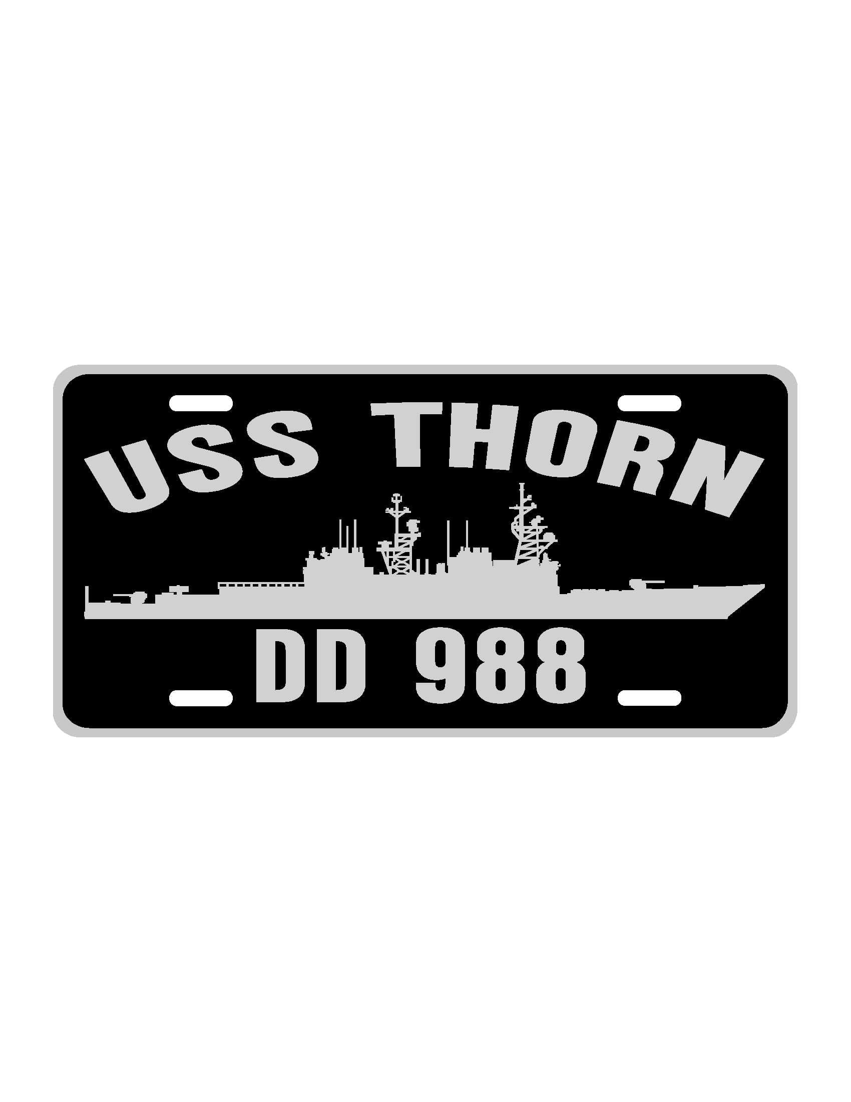 USS THORN DD 988 Aluminum License Plate Military Navy USN Car Truck RV ...