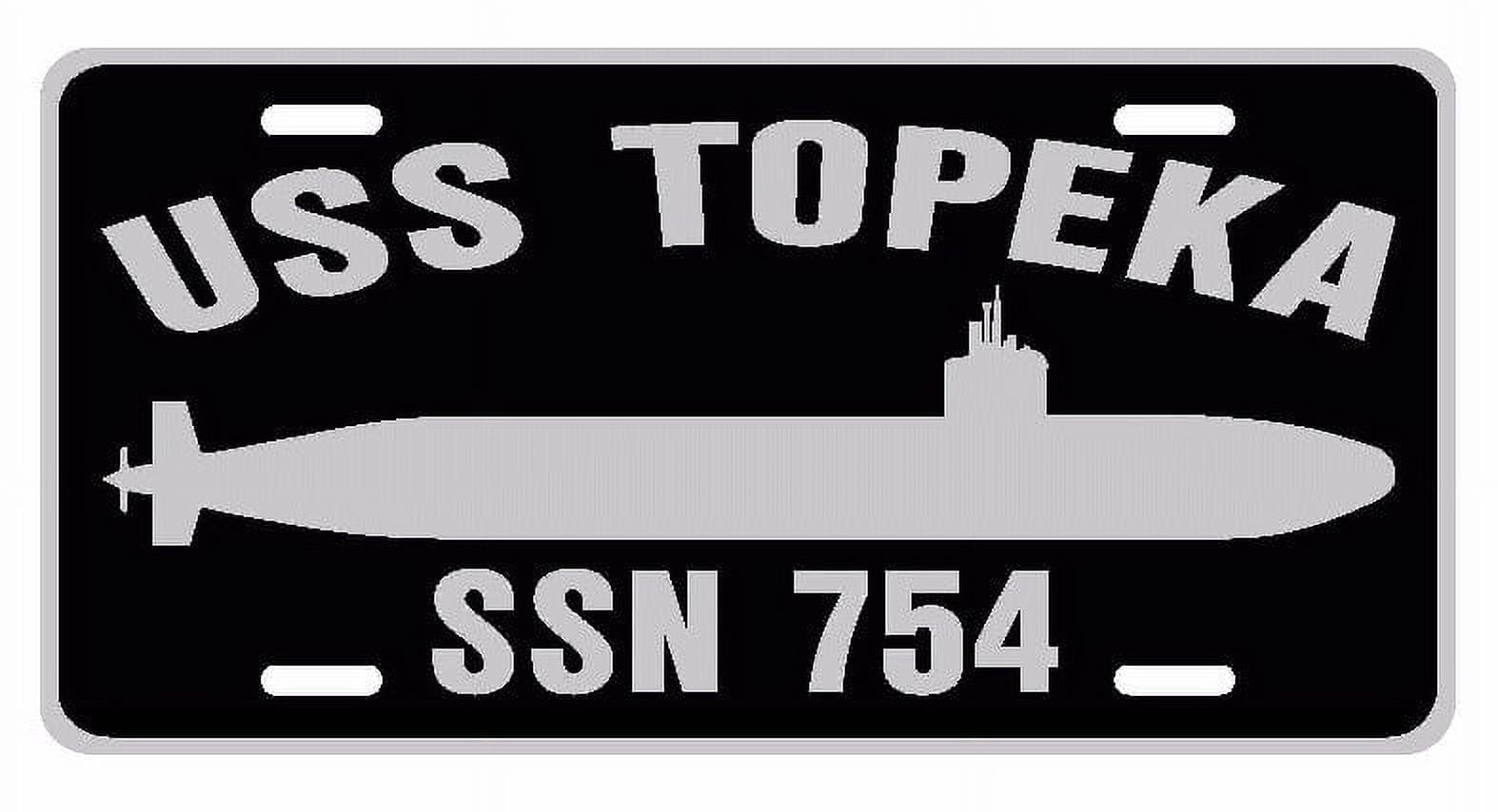USS TOPEKA SSN 754 Aluminum License Plate Military Navy USN Car Truck ...