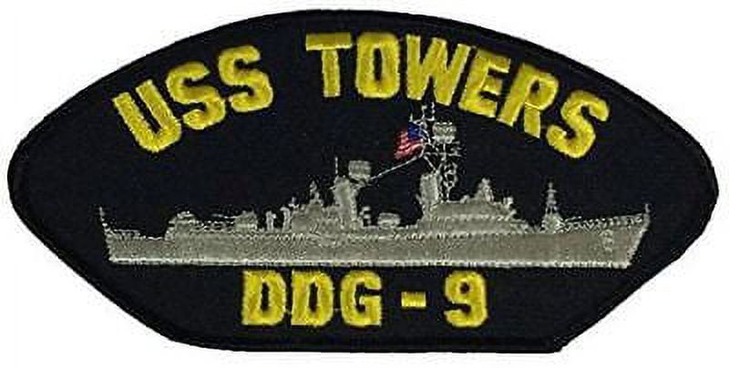 USS TOWERS DDG-9 PATCH USN NAVY SHIP DESTROYER MISSILE CHARLES ADAMS ...