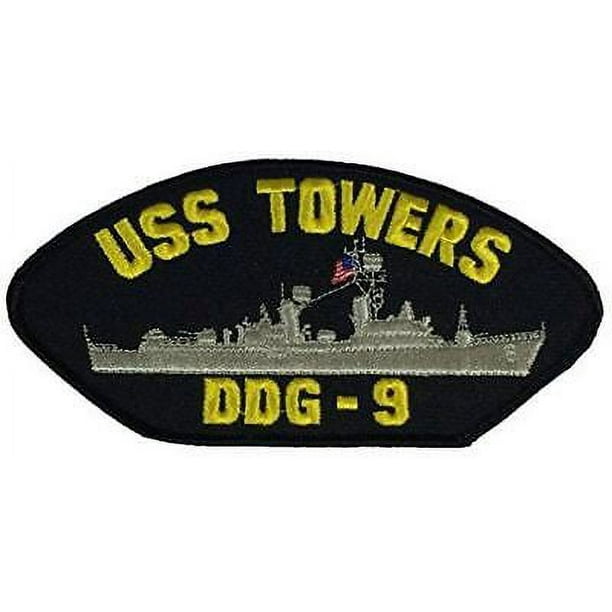 USS TOWERS DDG-9 PATCH USN NAVY SHIP DESTROYER MISSILE CHARLES ADAMS ...