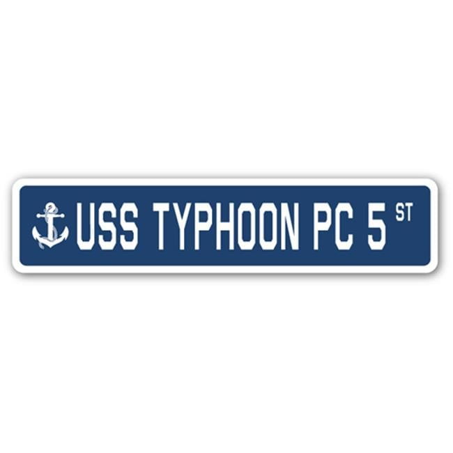 USS TYPHOON PC 5 Street Sign us navy ship veteran sailor gift - Walmart.com