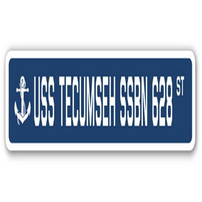 USS Tecumseh SSBN 628 Street Sign - US Navy Ship Veteran Sailor Gift ...